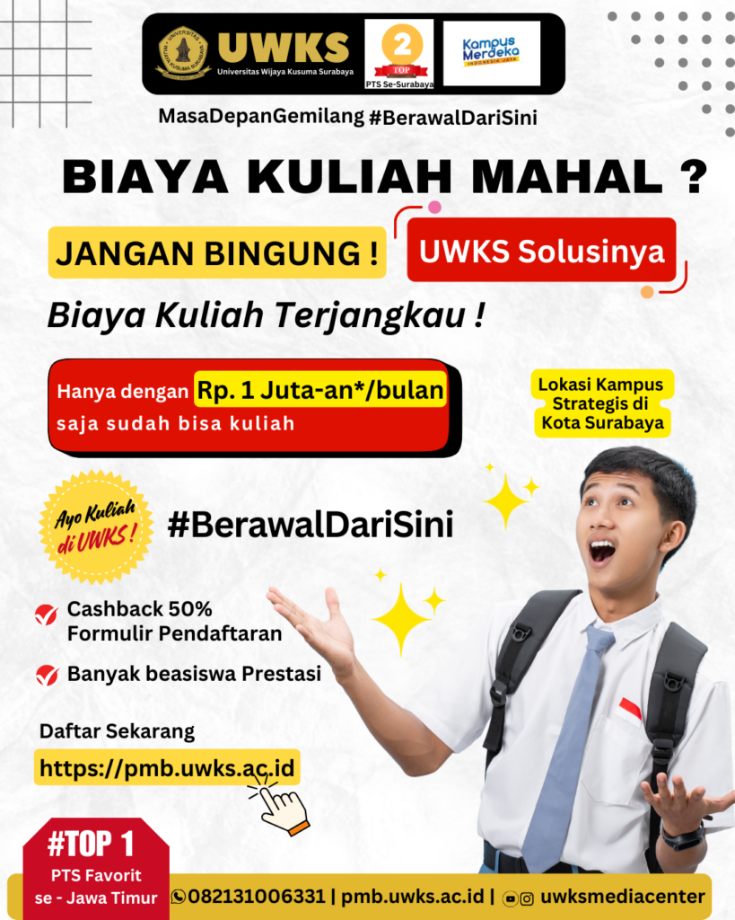 Sangat Terjangkau ! Kuliah di UWKS, Biaya UKT Hanya 1 Jutaan per Bulan - Penerimaan Mahasiswa ...