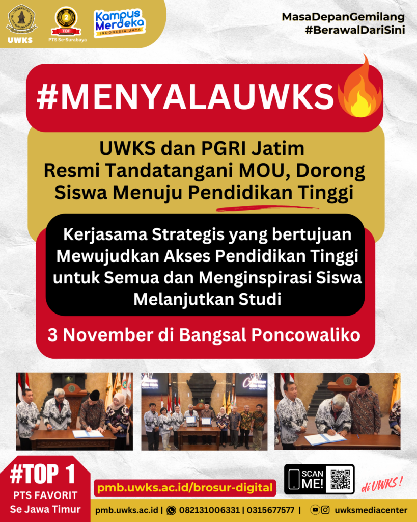 Kerjasama UWKS dan PGRI Jawa Timur: Wujudkan Akses Pendidikan Tinggi ...